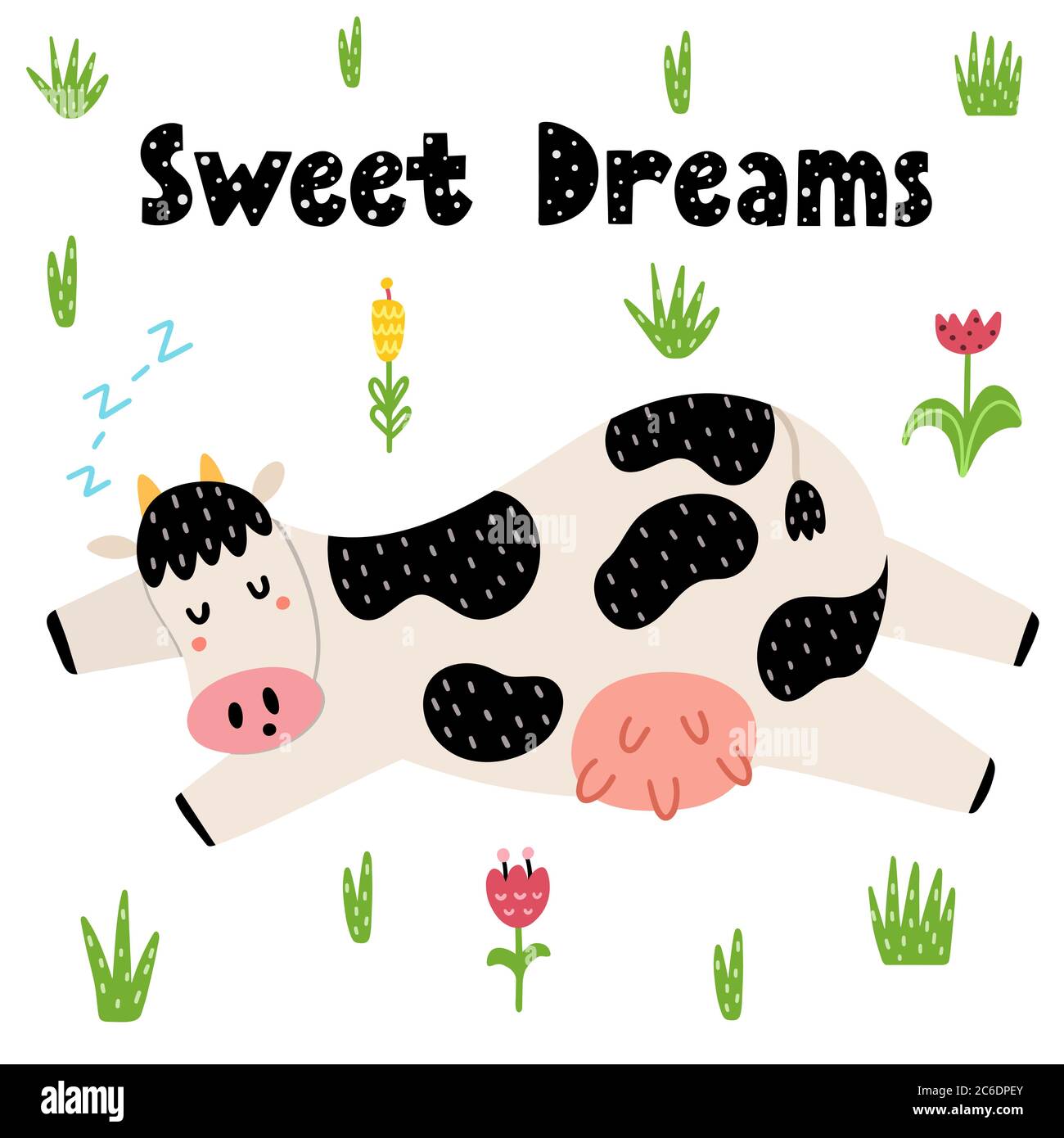 Cute vector sweet dreams Stock Vector Images - Alamy