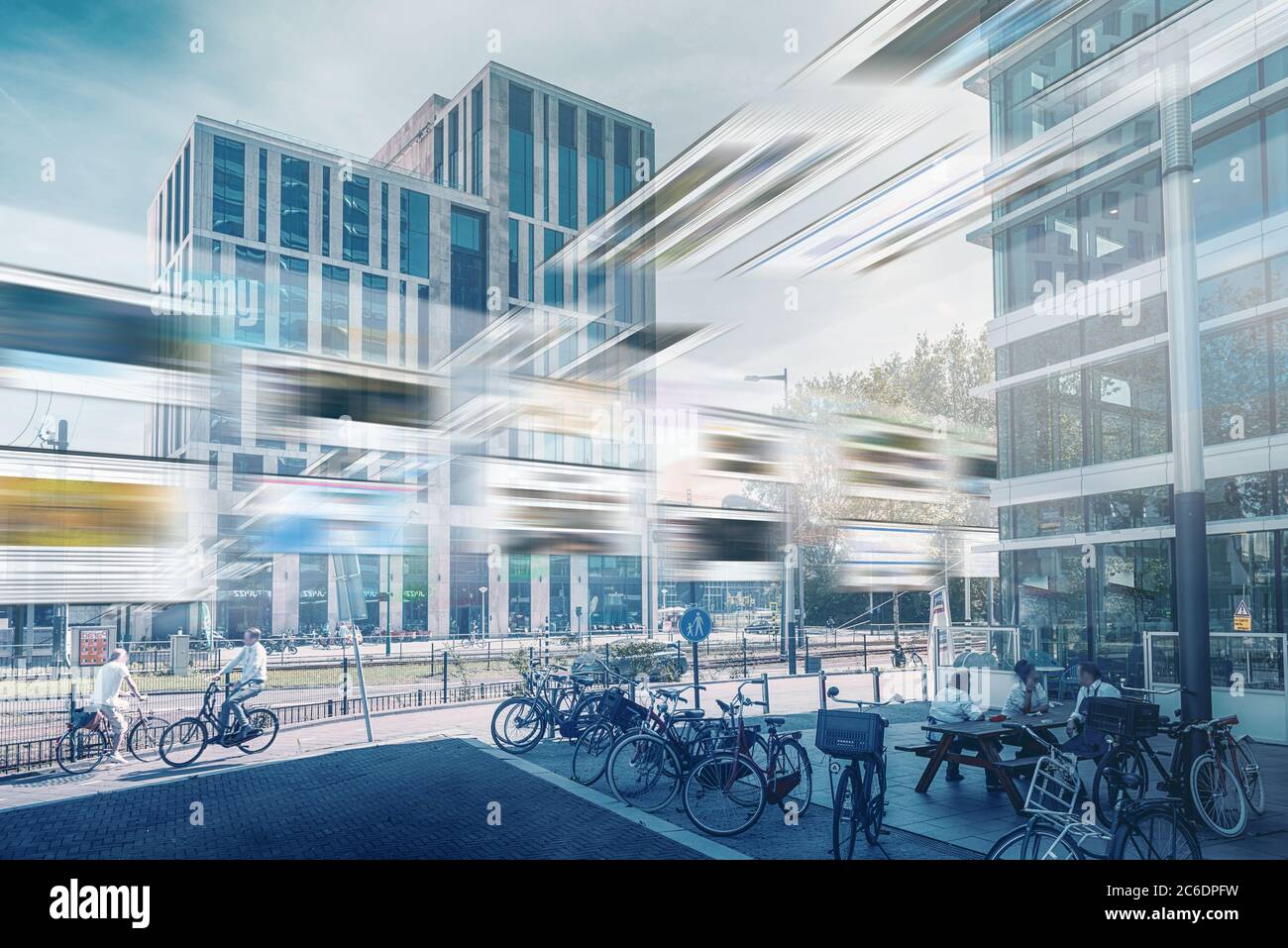 Big data network through city streets, wireless mobile internet ...