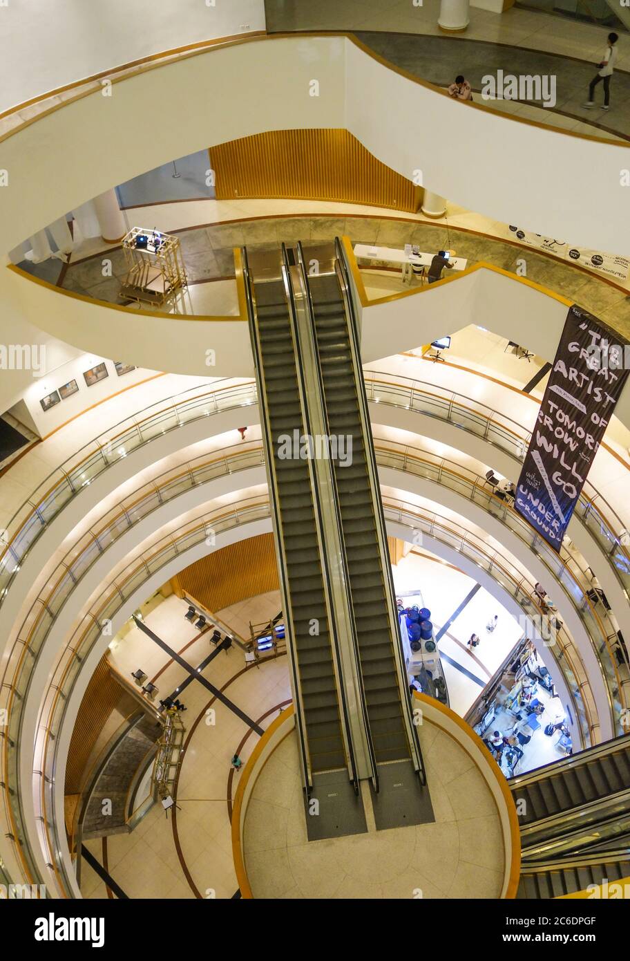 Bangkok Art and Culture Centre (BACC), interior, central atrium ...