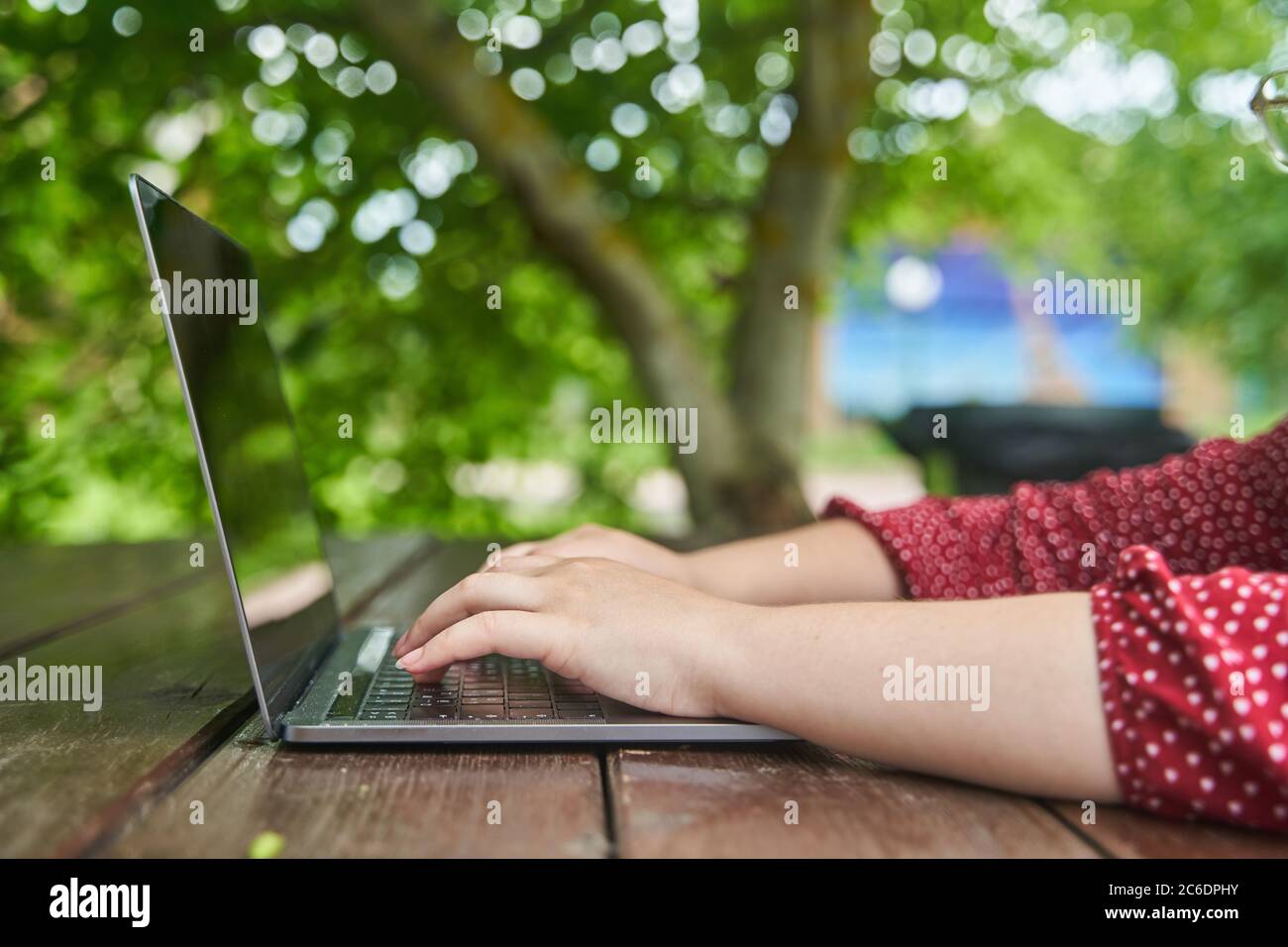 Open laptop desk hi-res stock photography and images - Alamy
