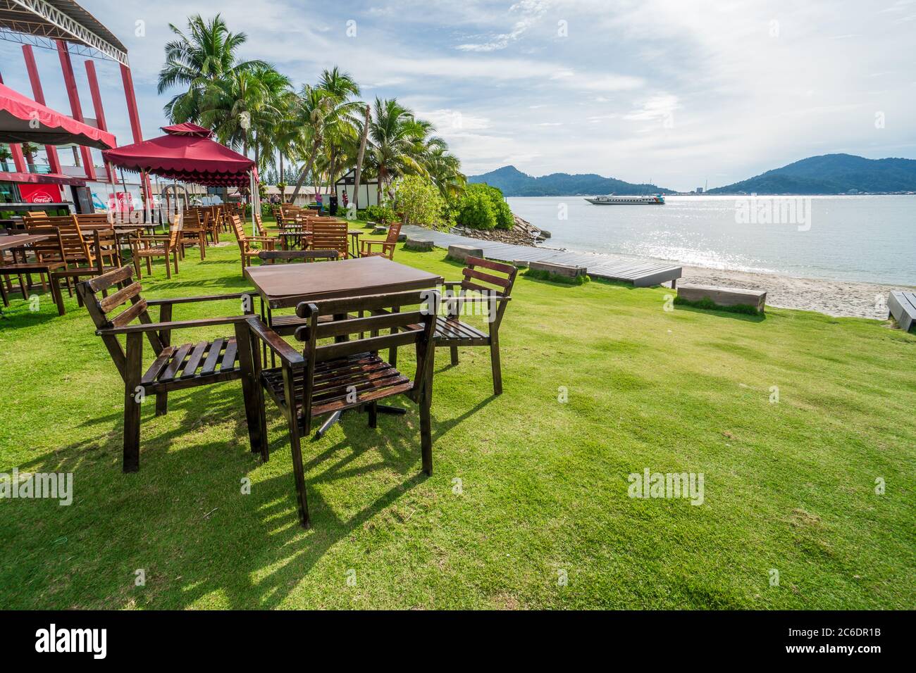 Perak, Malaysia - July 7, 2020 : Beach and landscape view of Lumut ...