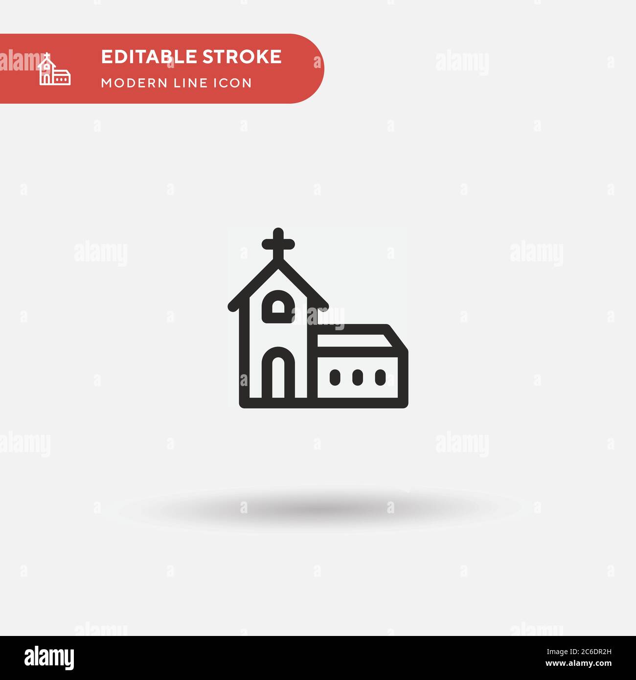 Church Simple vector icon. Illustration symbol design template for web ...