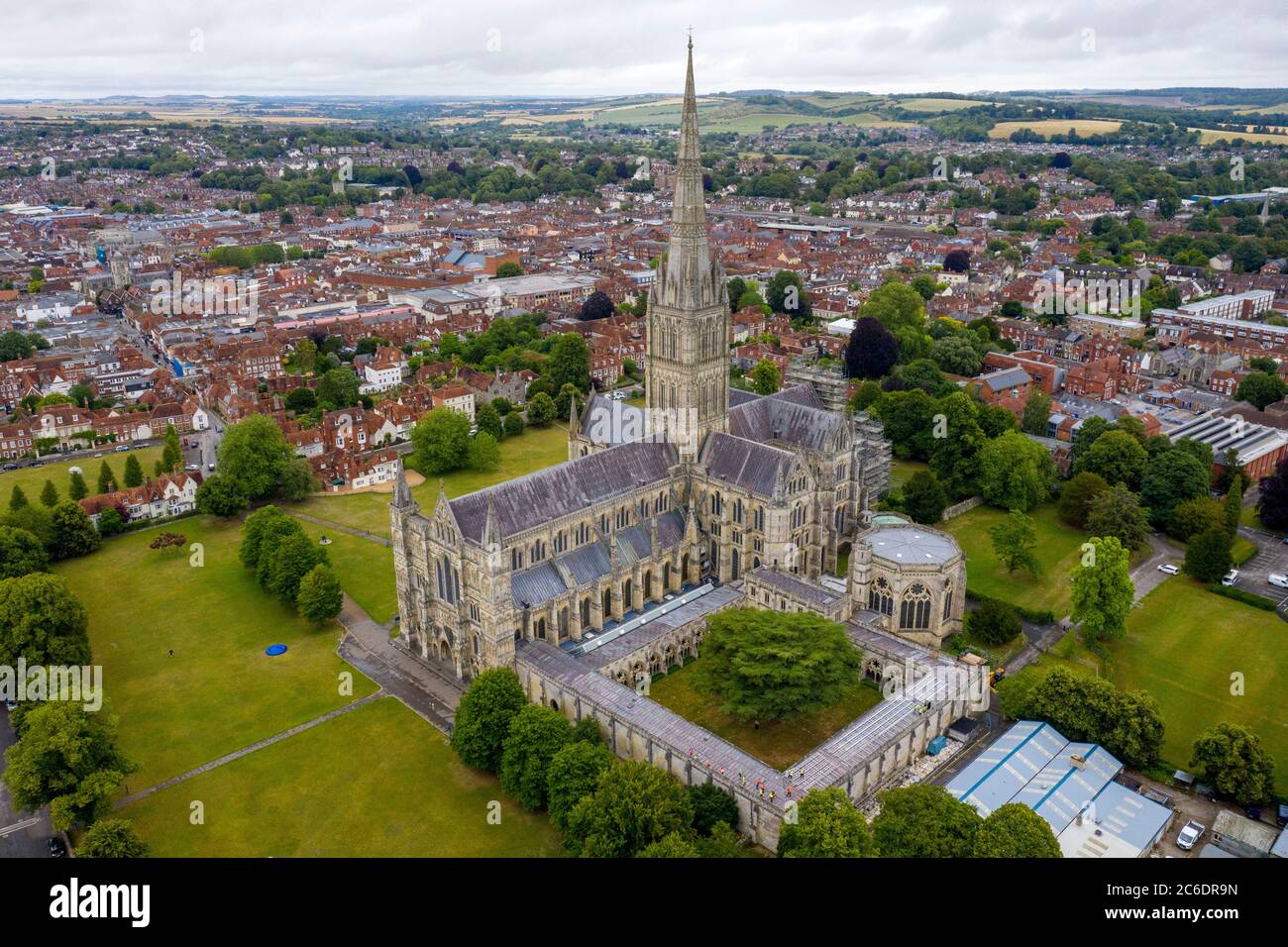 Salisbury Cathedral Aerial View