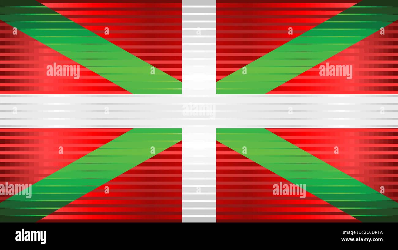 Shiny Grunge flag of the Basque - Illustration, Three dimensional flag ...