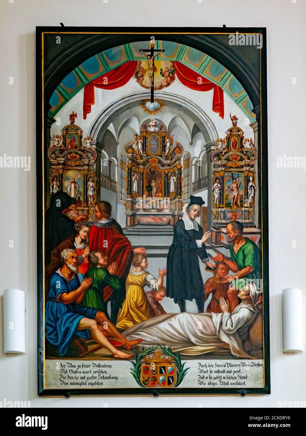 Willisau, LU / Switzerland - 3 July 2020: historic paintings fron the ...