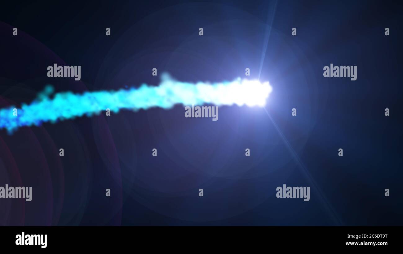 Comet light ray in the sky at Night Stock Photo - Alamy