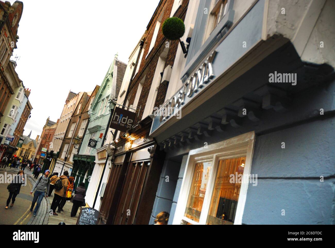 Shops on Saddler Street, Durham Stock Photo - Alamy