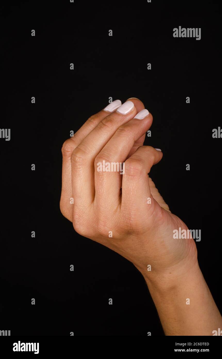 Female hand with emotional gestures Stock Photo - Alamy