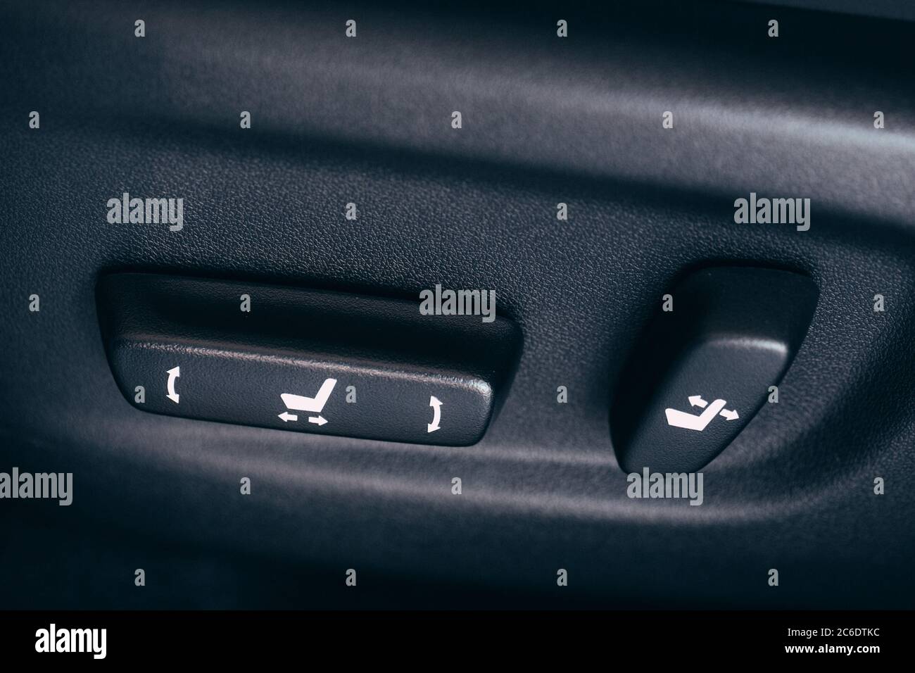 Buttons for adjusting seat position. Car interior Stock Photo - Alamy