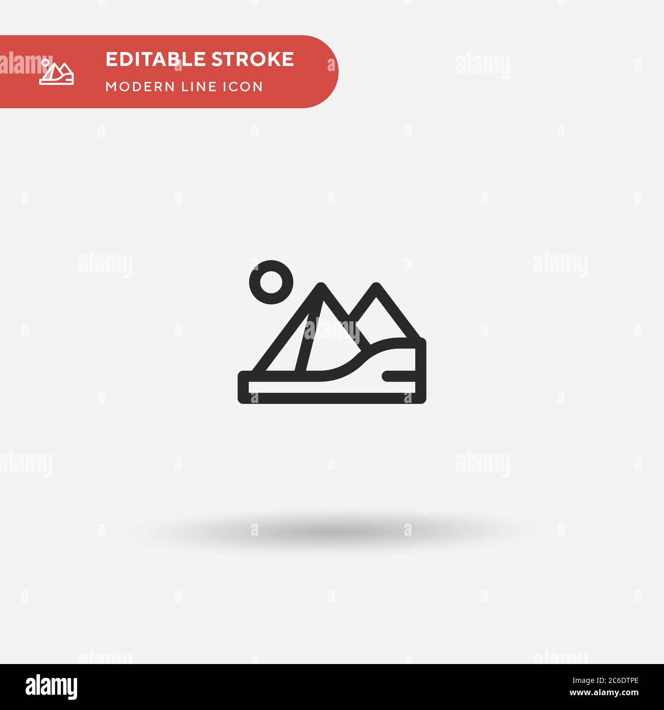 Pyramids Simple vector icon. Illustration symbol design template for ...