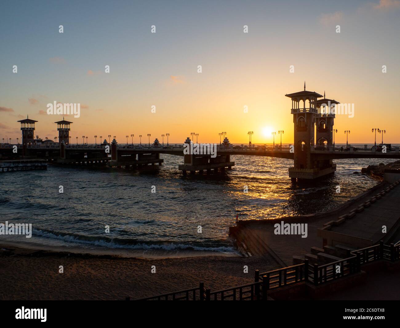 the architectural masterpiece of the stanley bridge and the beach in ...