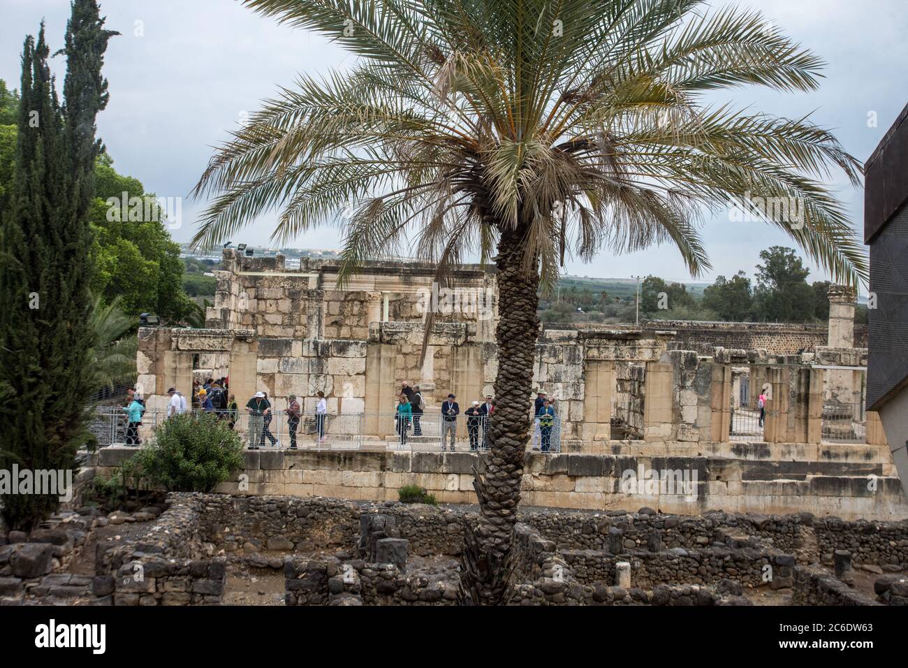 Israel, Sea of Galilee, Capernaum Ruins of the forth Century CE ...
