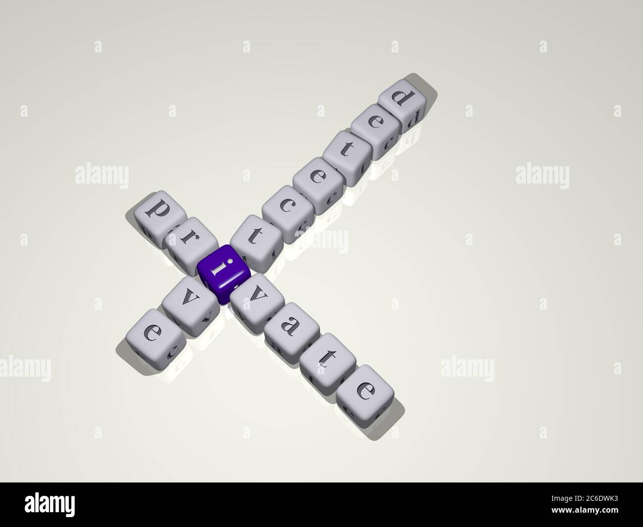 combination of private detective built by cubic letters from the top ...