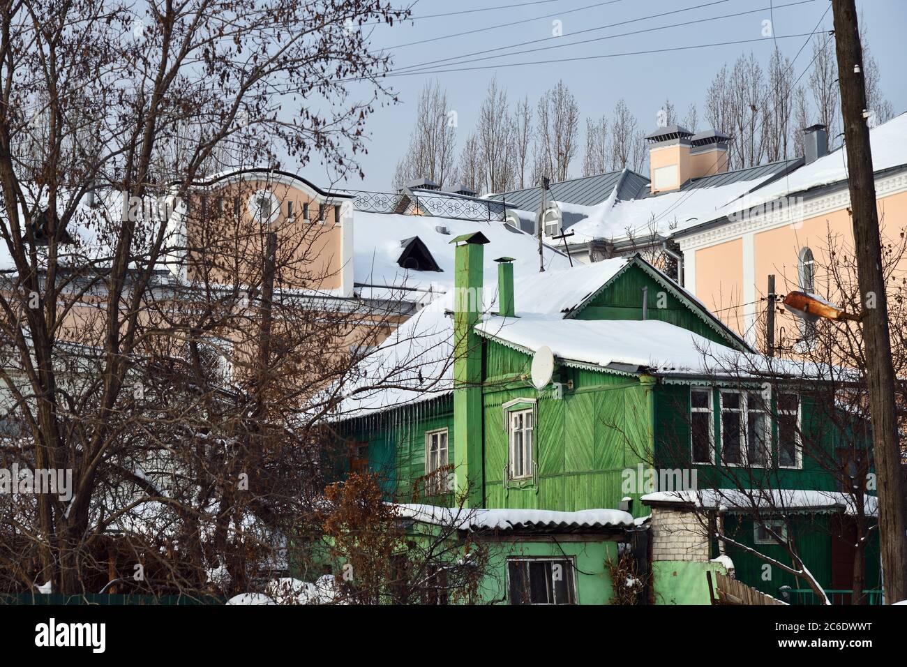 Russian traditional architecture at winter. Voronezh, Russia Stock ...