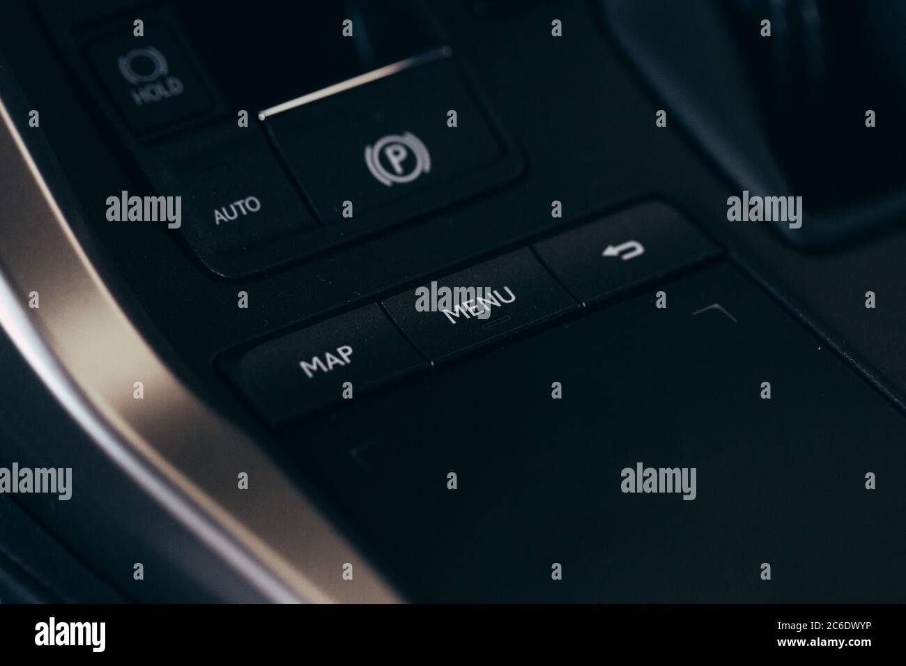 car interior - devices, the concept of driving Modern car interior ...