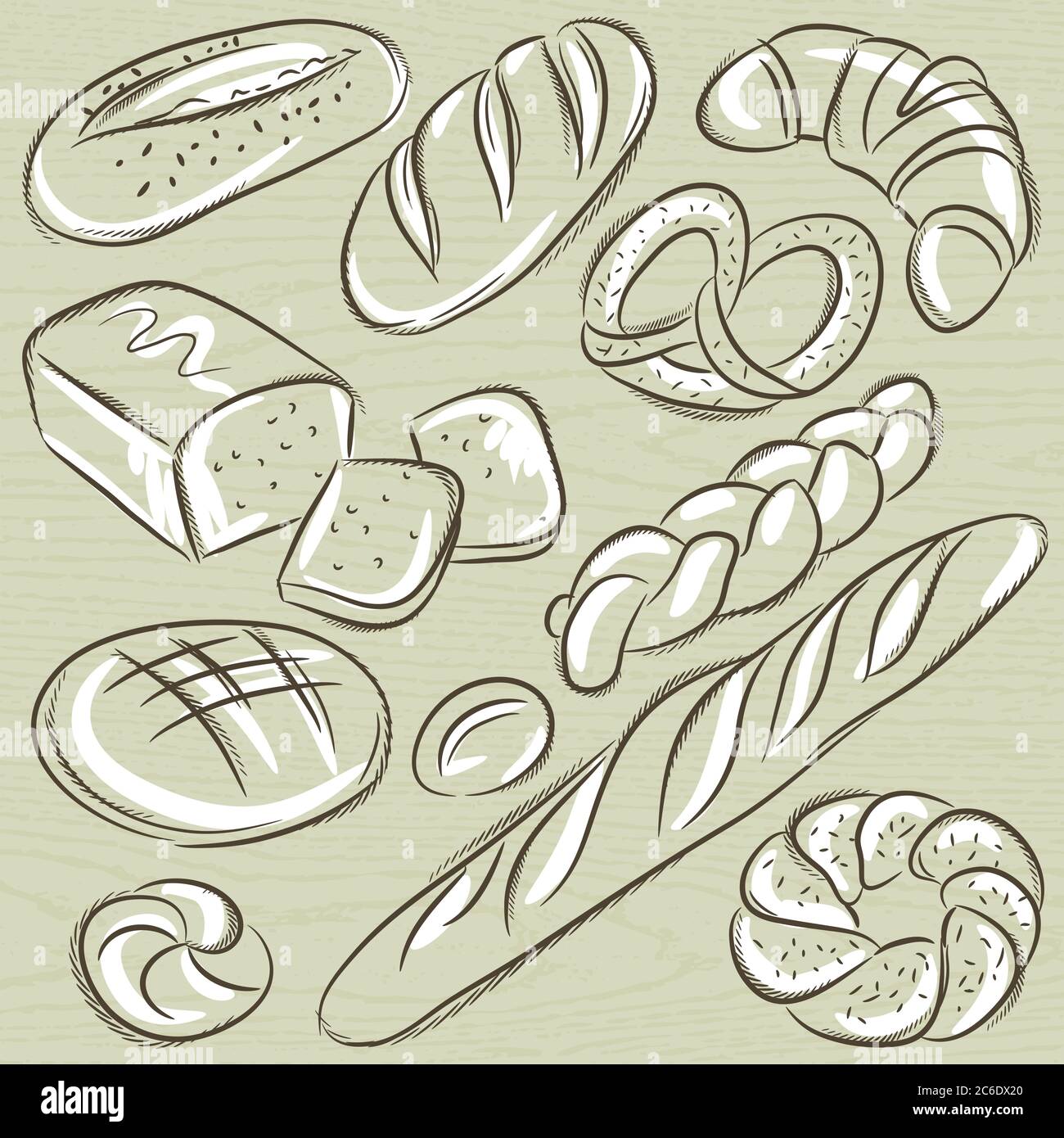 Bap bread Stock Vector Images - Alamy