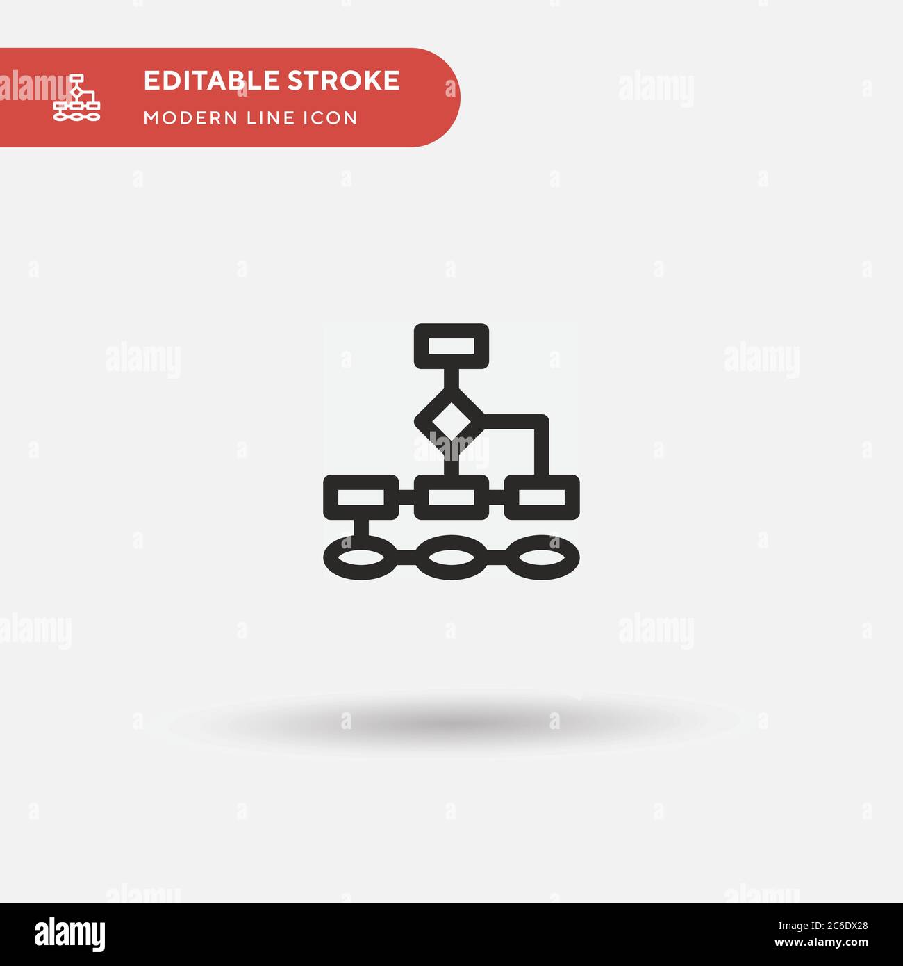 Flow Chart Simple vector icon. Illustration symbol design template for ...