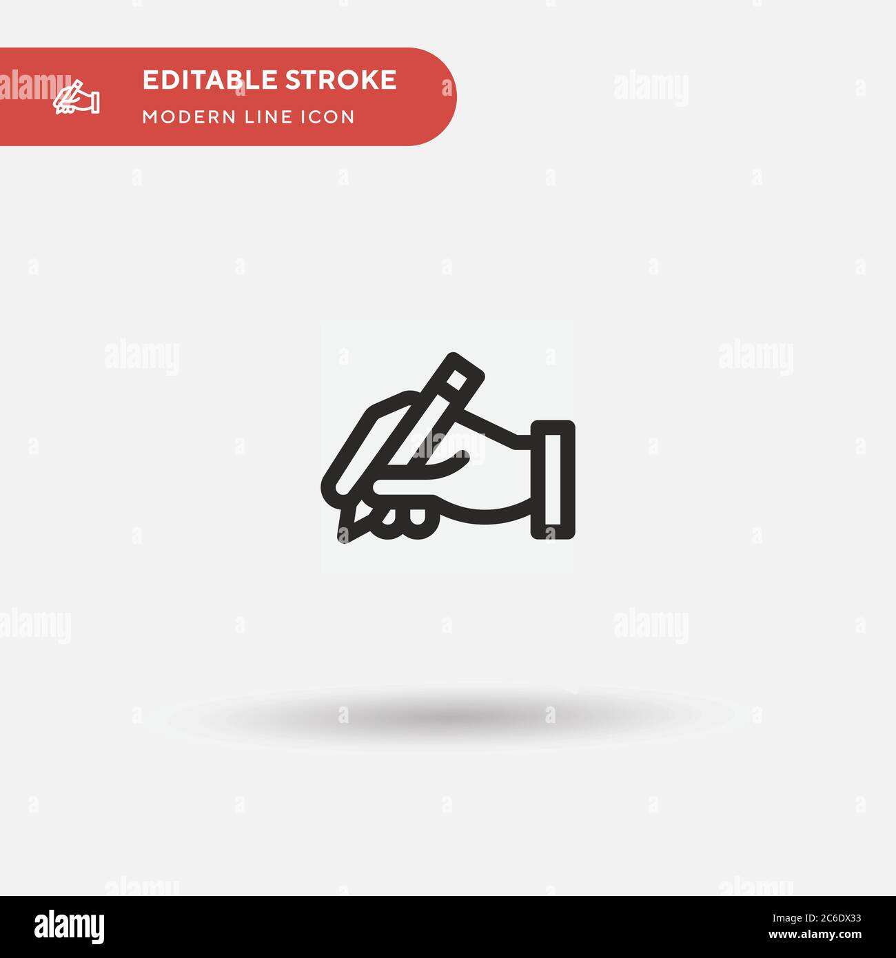 Signature Simple vector icon. Illustration symbol design template for ...