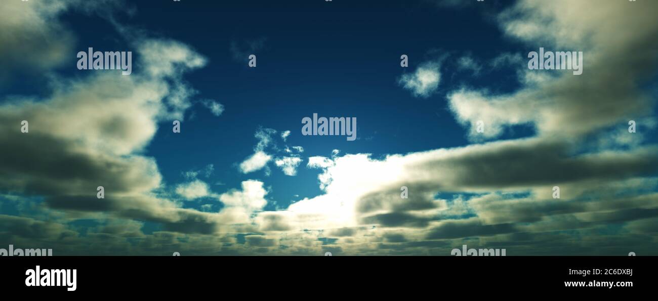Sunset / sunrise with clouds, light rays and other atmospheric effect ...