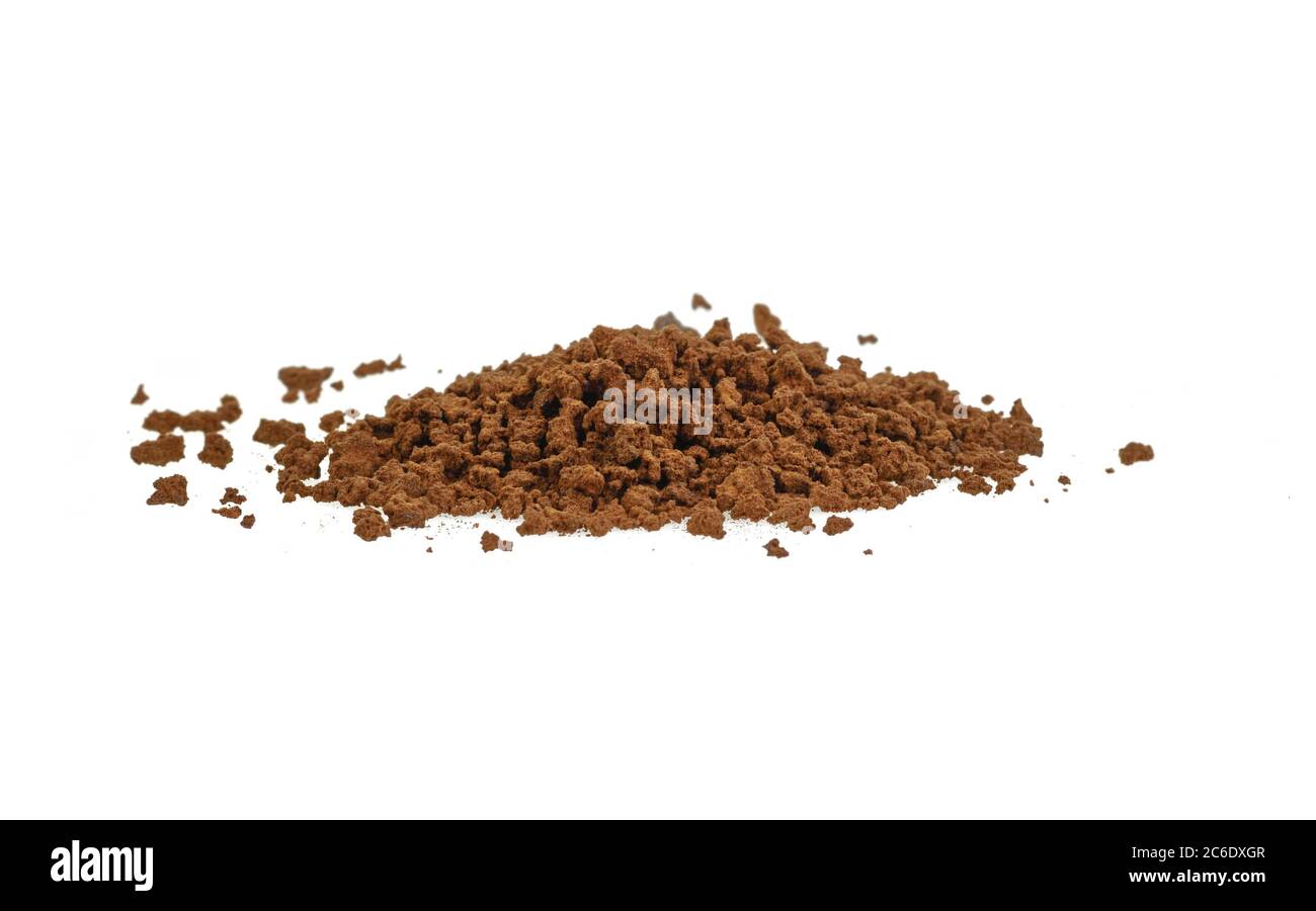 Instant Coffee powder isolated on white background Stock Photo - Alamy