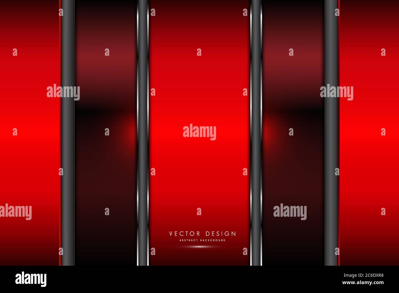 Metallic background.Red and silver with glow light.Metal technology ...