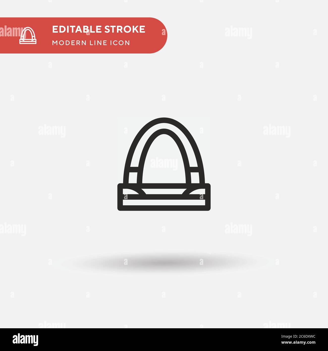Gateway Arch Simple vector icon. Illustration symbol design template ...