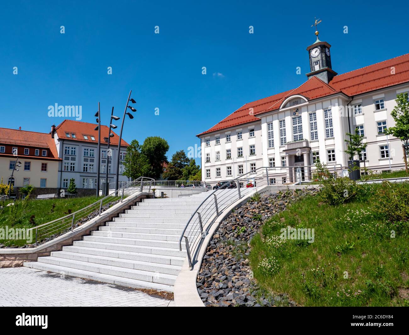 Town hall of Zella-Mehlis in Thuringia Germany Stock Photo - Alamy