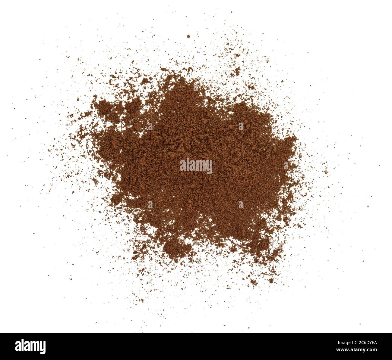 Pile of fresh ground coffee powder isolated on white Stock Photo - Alamy