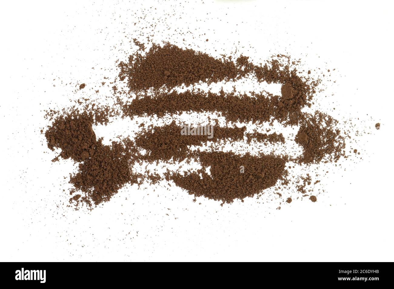 Pile of fresh ground coffee powder isolated on white Stock Photo - Alamy