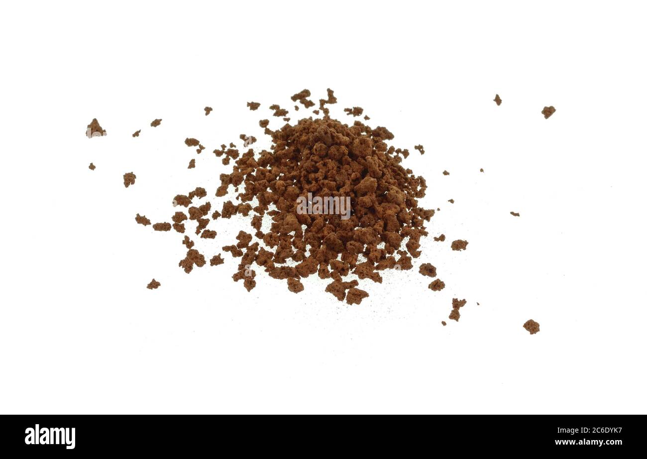 Instant Coffee powder isolated on white background Stock Photo - Alamy