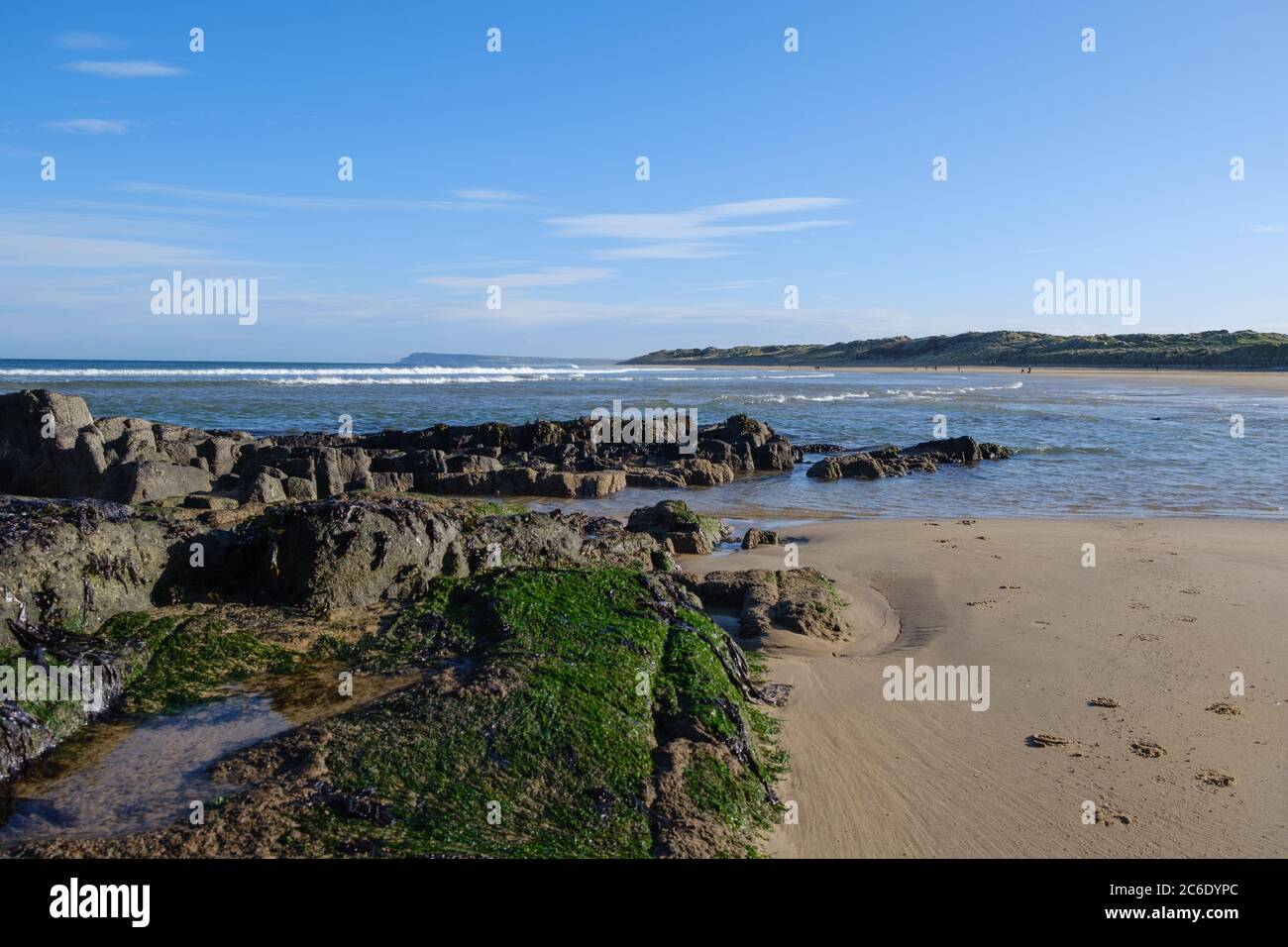 View across the East Strand beach towards Dunluce at Portrush in County ...