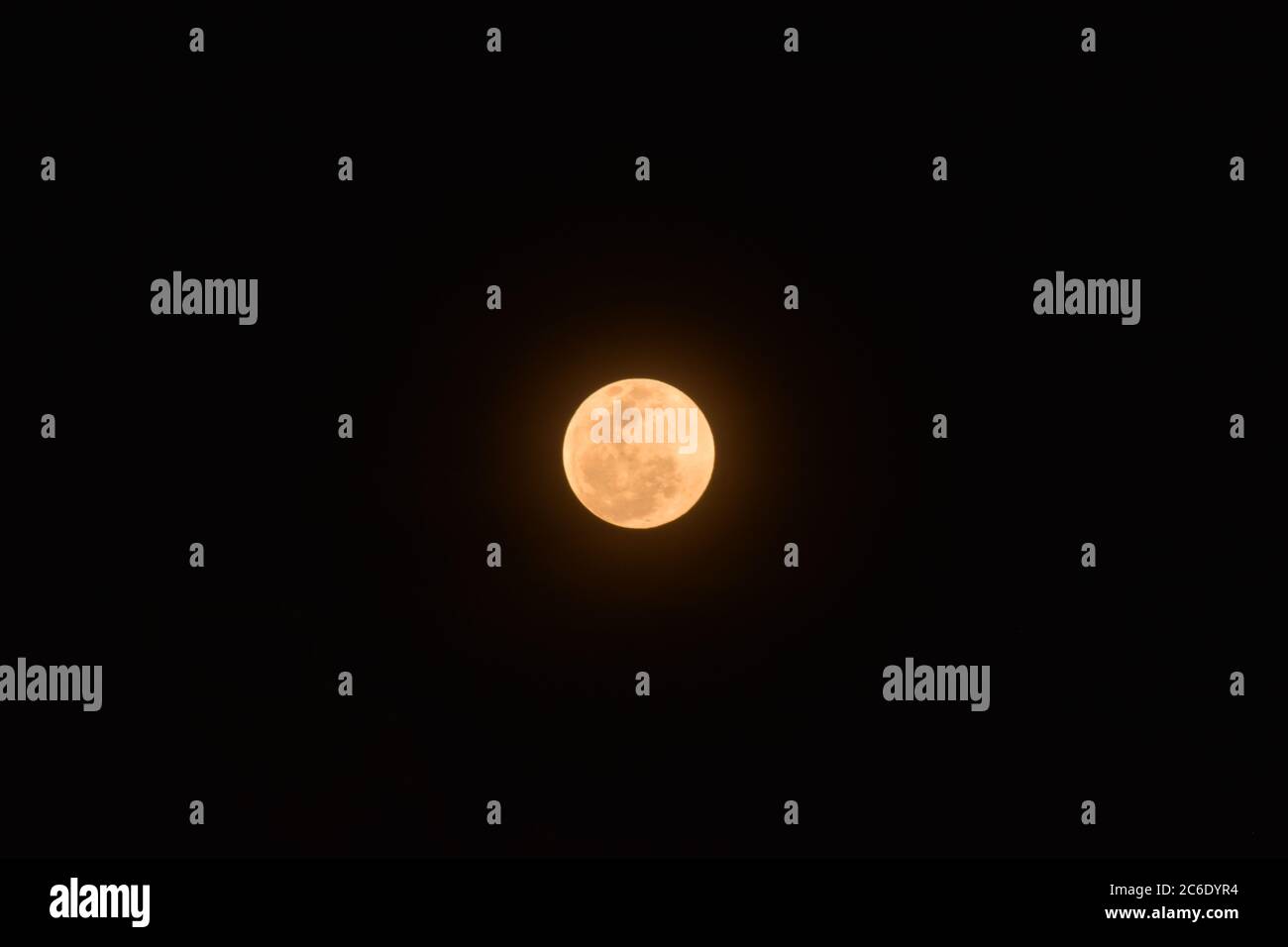 Orange full moon and dark sky. Full moon background Stock Photo - Alamy