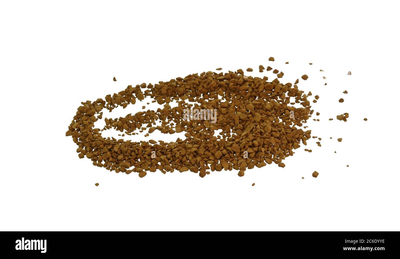 Instant Coffee powder isolated on white background Stock Photo - Alamy