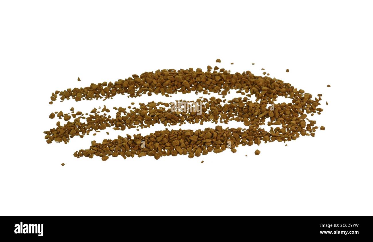 Instant Coffee powder isolated on white background Stock Photo - Alamy
