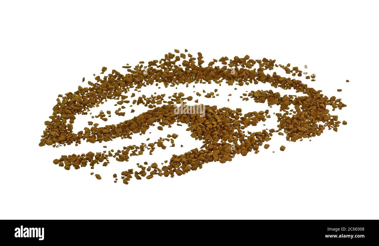 Instant Coffee powder isolated on white background Stock Photo - Alamy