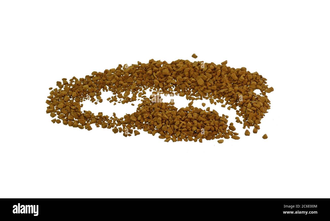 Instant Coffee powder isolated on white background Stock Photo - Alamy