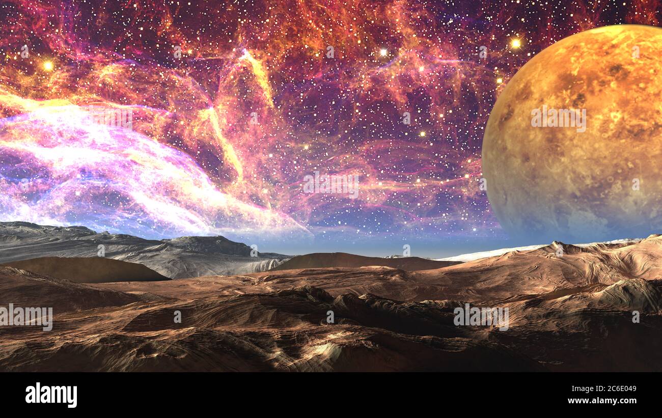 Space Planets On Surfaces