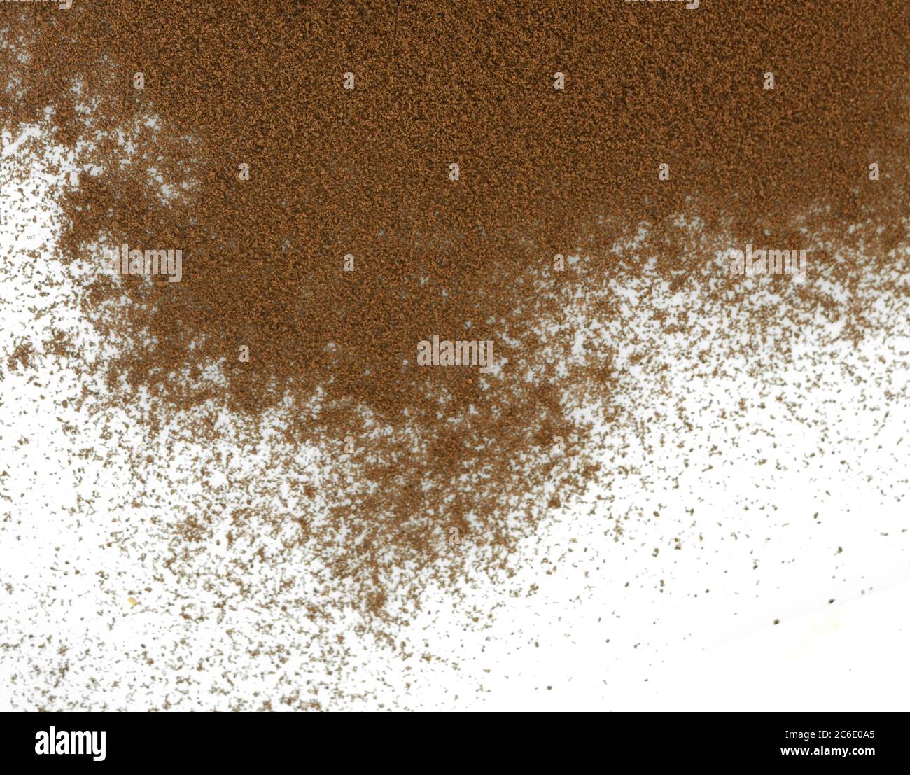 Pile of fresh ground coffee powder isolated on white Stock Photo - Alamy