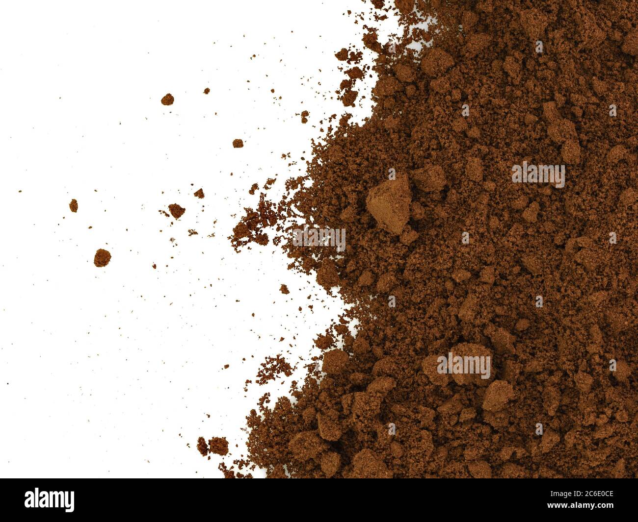 Pile of fresh ground coffee powder isolated on white Stock Photo - Alamy