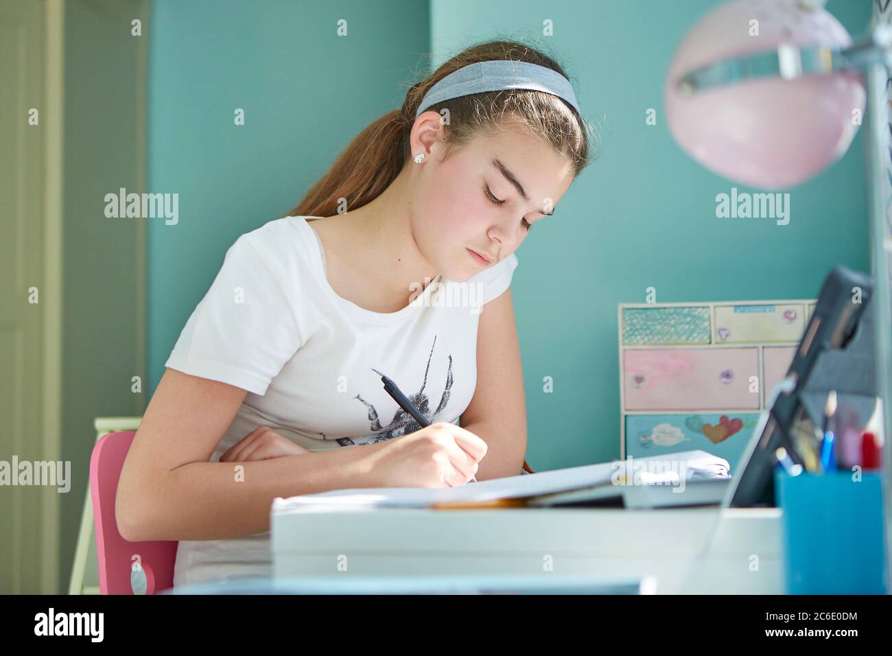 Desk bedroom hi-res stock photography and images - Alamy