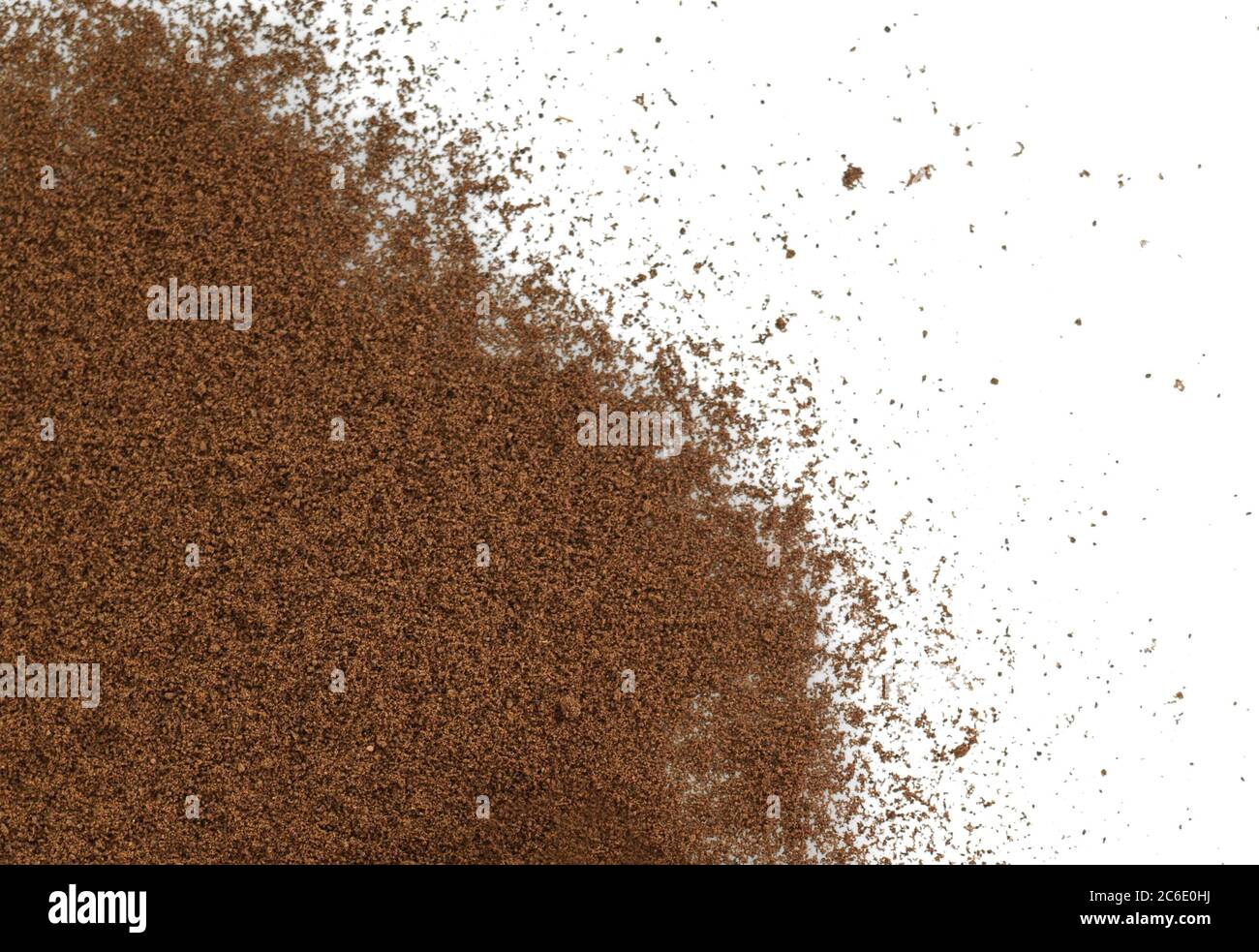 Pile of fresh ground coffee powder isolated on white Stock Photo - Alamy