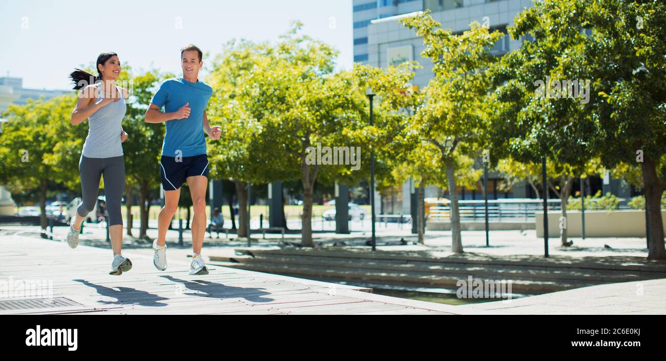 Jogging park multi ethnicity hi-res stock photography and images - Alamy