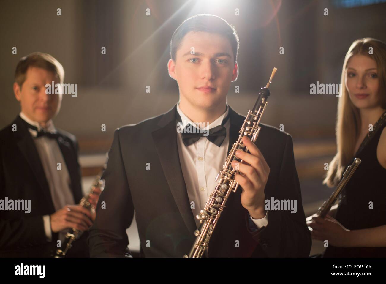 Portrait of confident classical musicians Stock Photo - Alamy