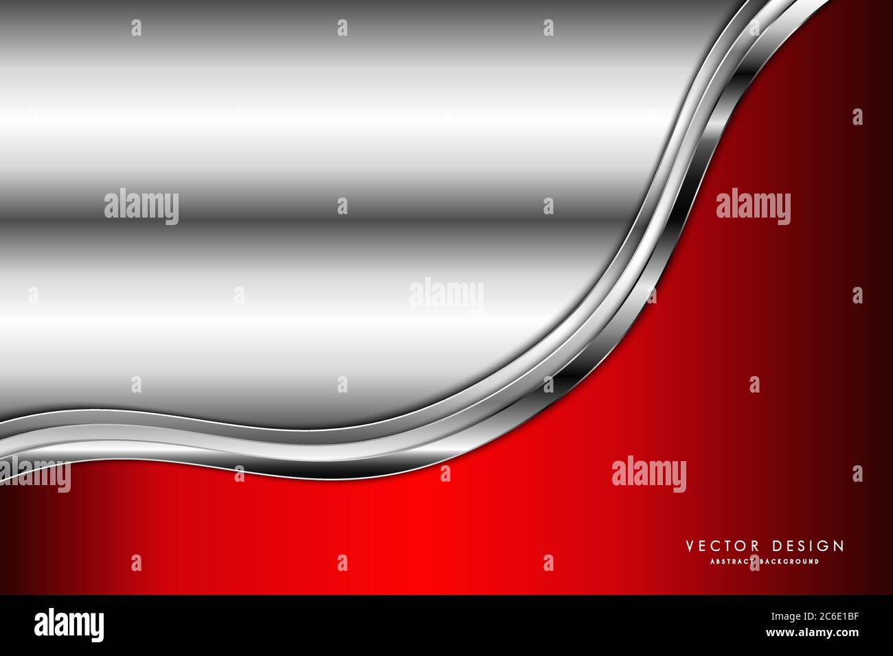 Metallic background.Red and gray with silver glossy.Luxury metal modern ...