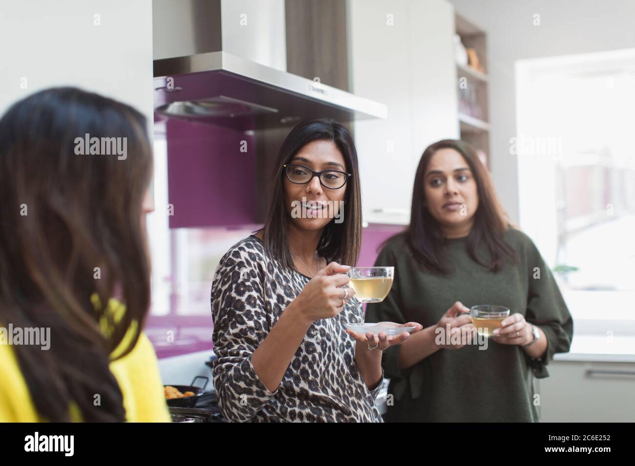 Indian woman drinking tea hi-res stock photography and images - Alamy