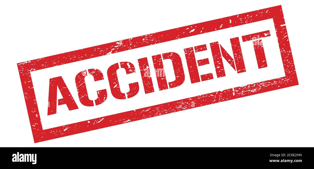 ACCIDENT red grungy rectangle stamp sign Stock Photo - Alamy