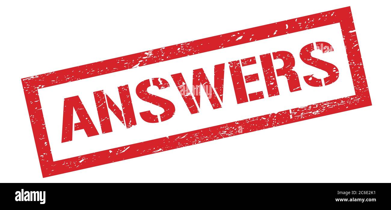 Answers stamp hi-res stock photography and images - Alamy