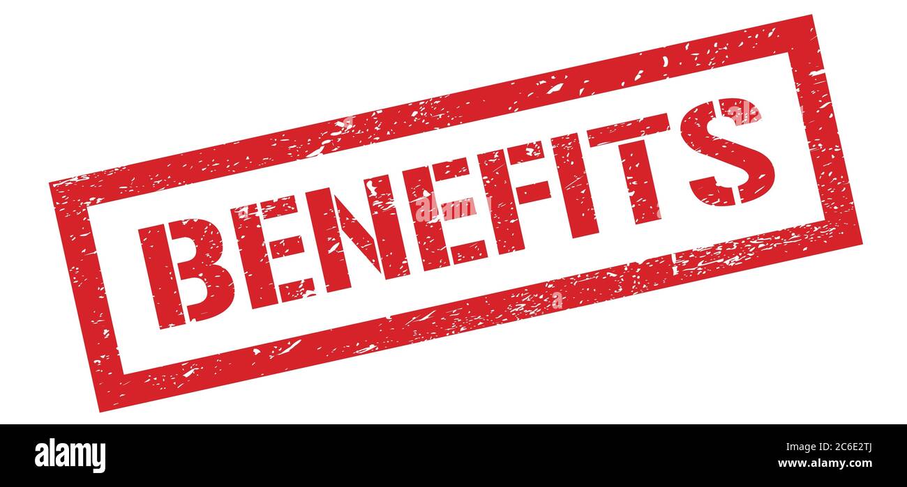 Benefits rubber stamp Cut Out Stock Images & Pictures - Alamy