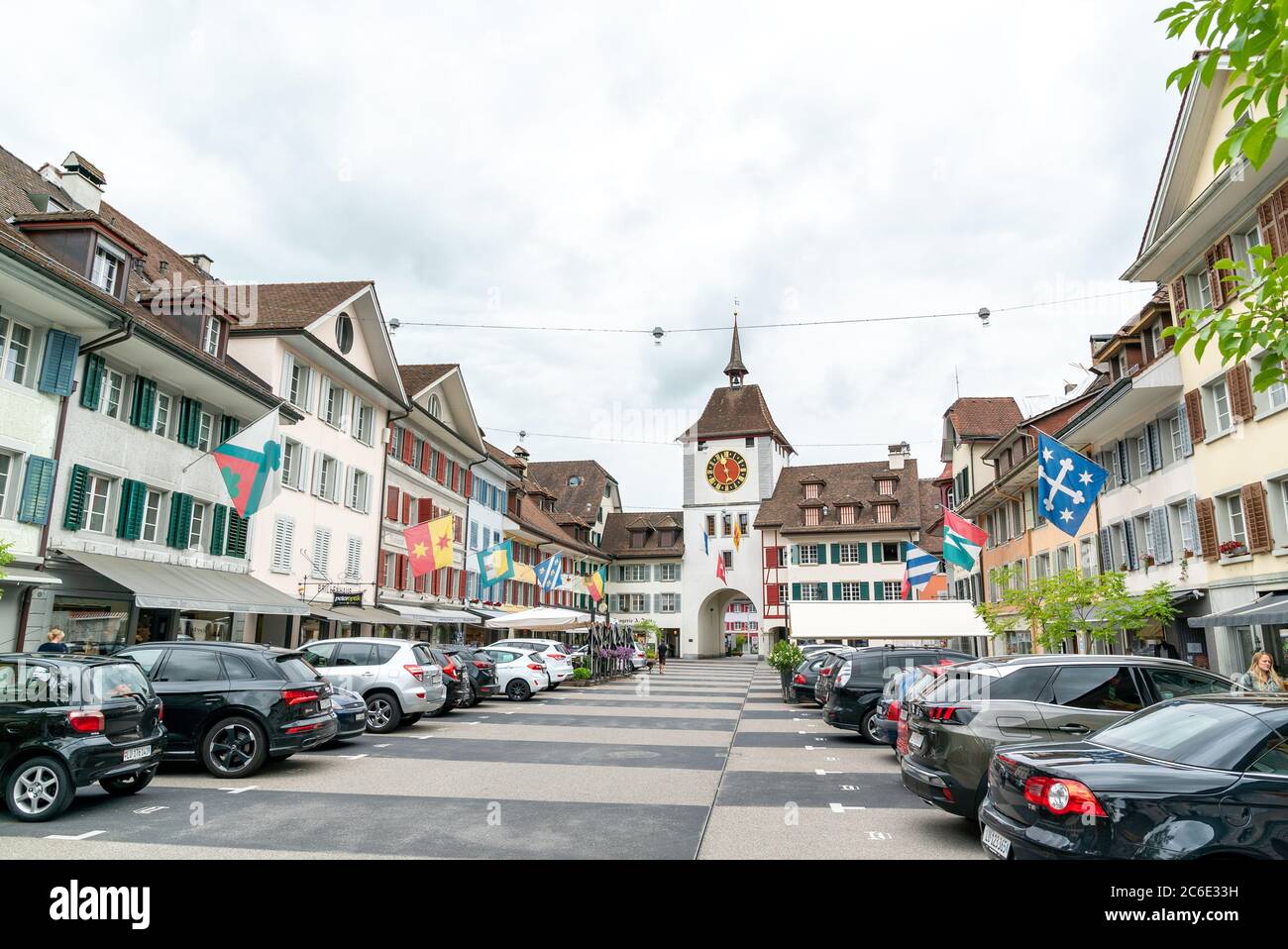 Willisau, LU / Switzerland - 3 July 2020: historic old town of Willisau ...