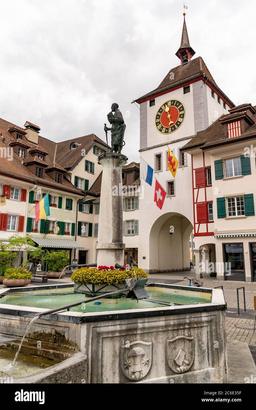 Medieval fountain in lucerne hi-res stock photography and images - Alamy